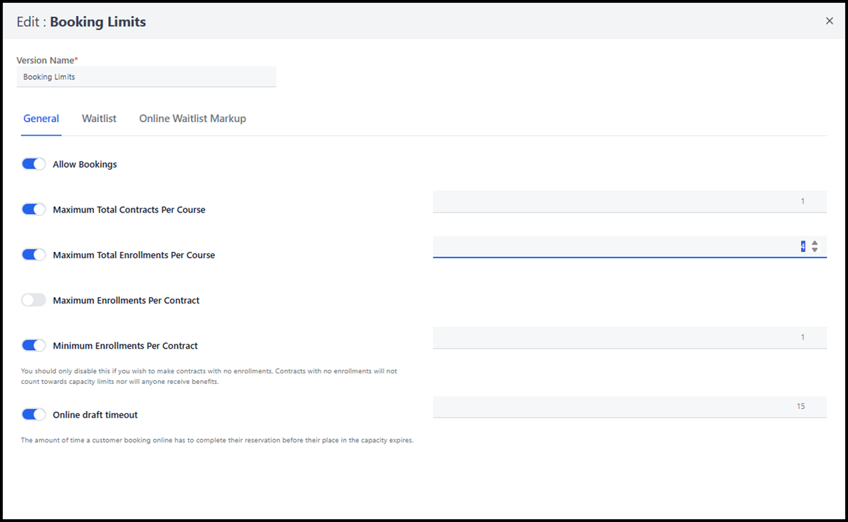 Booking Limits Spoke – Redpoint, Inc
